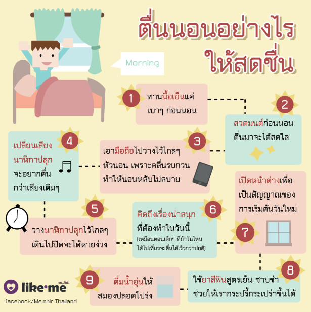 ตื่นนอนอย่างไงให้สดชื่น