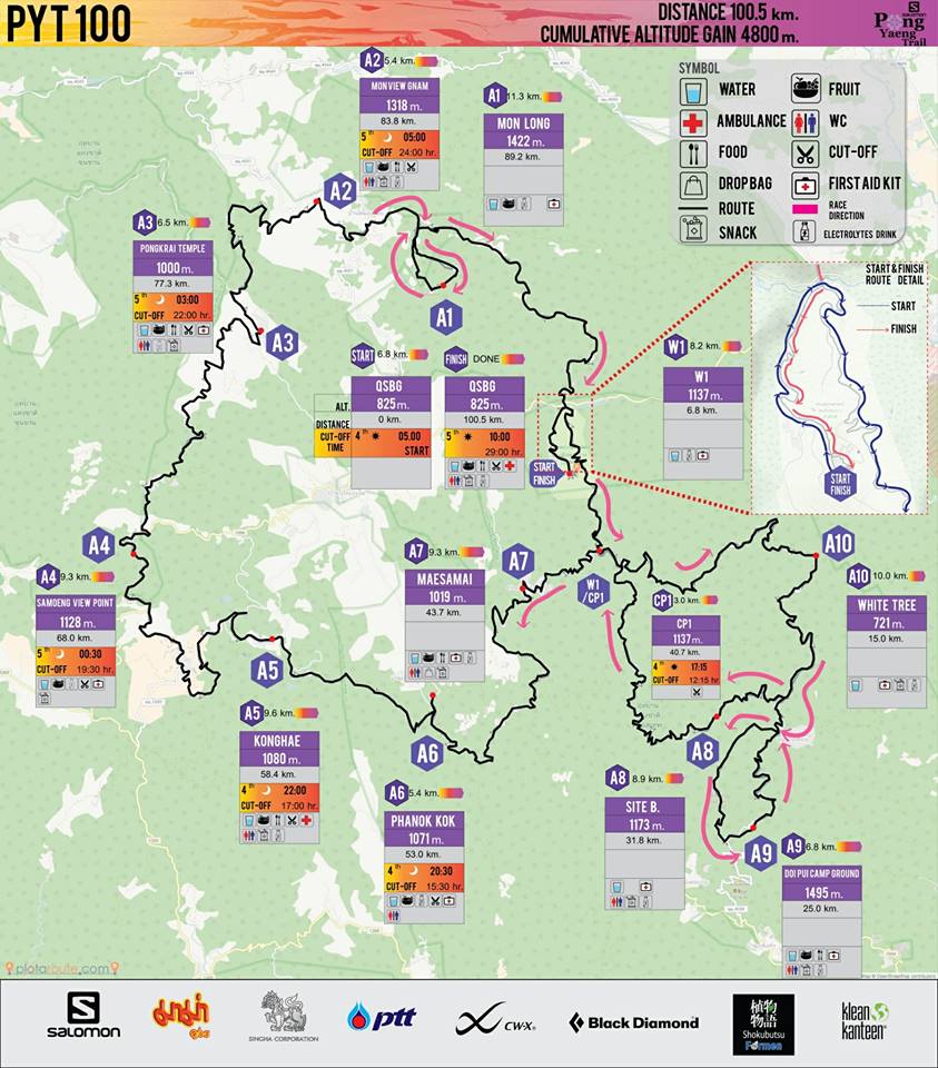 JOY RUNNING; 100km Pong Yaeng Trail 2017 (PYT100)